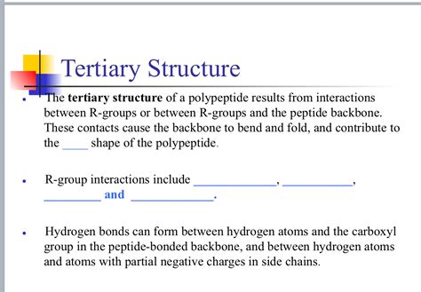 Solved Tertiary Structurethe Tertiary Structure Of A