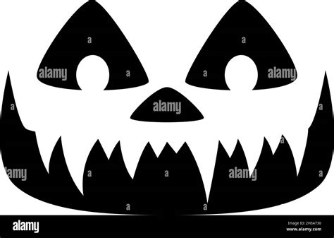 Halloween Pumpkin Face Spooky Sharp Teeth Scary Symbol Stock Vector Image And Art Alamy