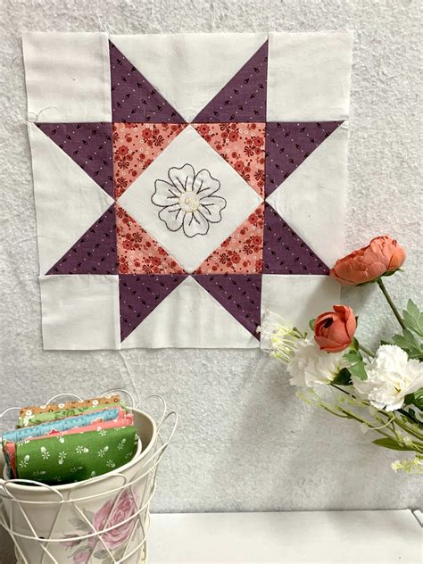 Say It With Flowers Block Of The Month Block 1 Days Filled With Joy