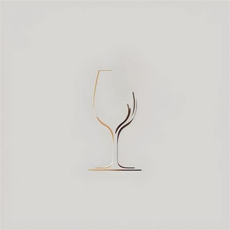 Premium Ai Image Wine Glass Line Art Minimalistic Emblem