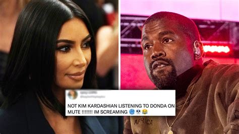 Kim Kardashian Listens To Kanye Wests Donda On Mute Sparking