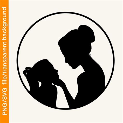 Silueta De Madre E Hija Pngsvg Imágenes Prediseñadas De Madre E Hija