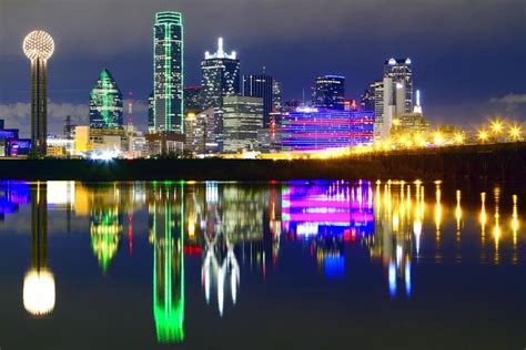 Downtown Dallas Texas Skyline Reflections Photo Photograph