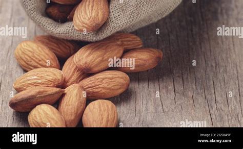 Almonds In Old Bag Stock Videos And Footage Hd And 4k Video Clips Alamy