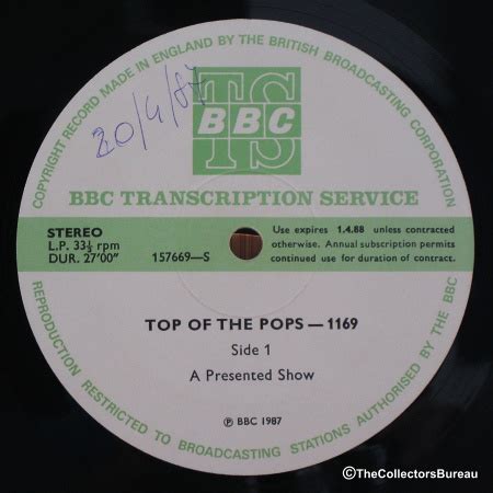 Top Of The Pops Bbc Transcription Discs