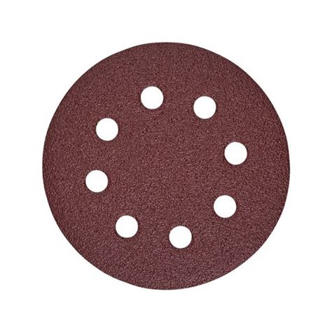 Irwin 115mm 60 Grit Random Orbital Sanding Disc Quick Fit 8 Holes 5