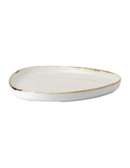 Churchill Stonecast Barley White Triangle Walled Chefs Plate 200mm