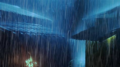 3분 안에 불안을 진정시켜 밤에 양철지붕에 쏟아지는 폭우와 천둥으로 순식간에 잠들다 Youtube