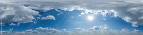 Blue Skybox With Cumulus Cloud As Seamless Hdri 360 Panorama With
