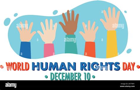 World Human Rights Day Poster Design Illustration Stock Vector Image