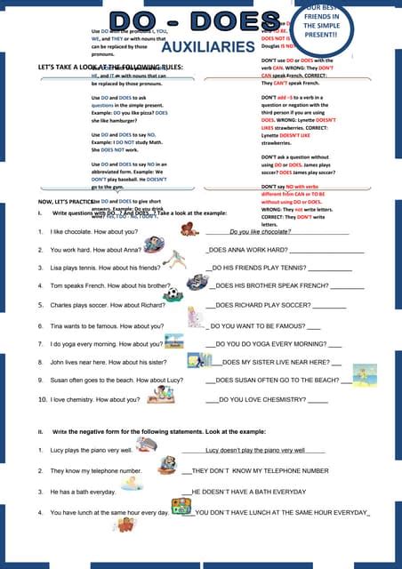 To Do Verbs Do Does Did Pptx
