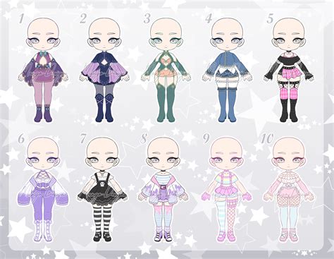 Chibi Outfit Adoptable Batch 08 Open By Mango Designs On Deviantart