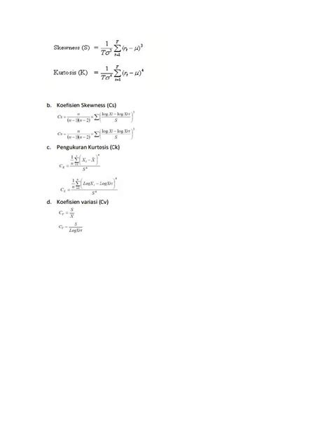 Pdf Rumus Skewness Dan Kurtosis Dokumentips