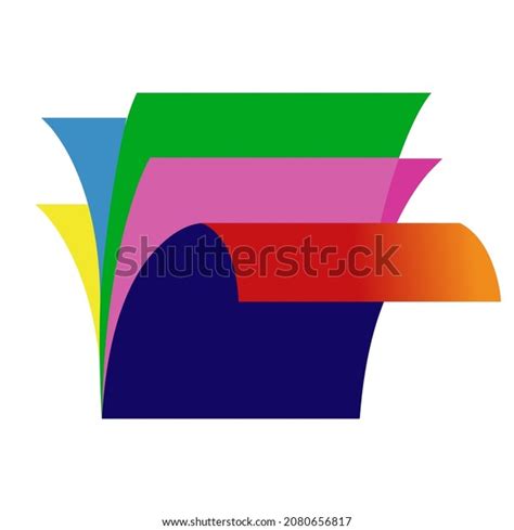 Colored Paper Shape Design Symbol Stock Vector Royalty Free