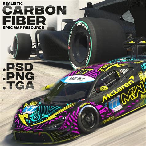 Sim Racing Realistic Carbon Fiber Spec Map Resource For Iracing Etsy