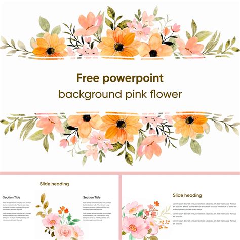 Free Pastel Flowers Backgrounds For Powerpoint Flower Ppt Templates