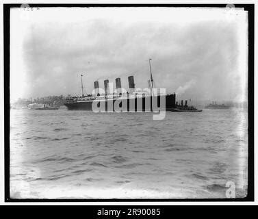 A Photograph Of The Rms Lusitania A British Ocean Liner Taken In 1907