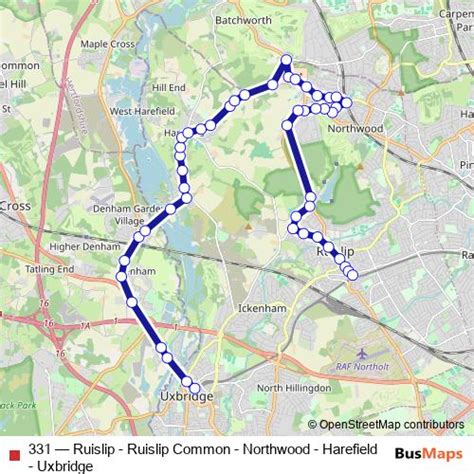 Bus 331 Stops And Times In Uxbridge