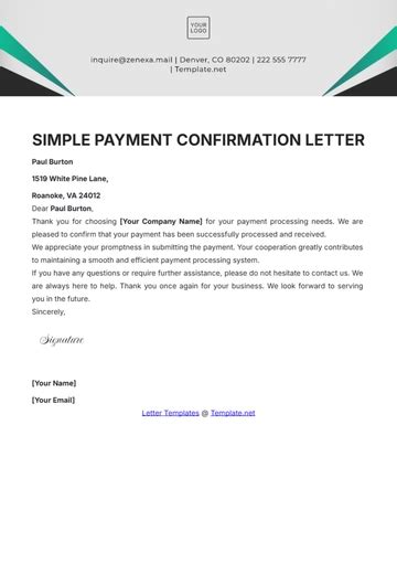 Free Reservation Confirmation Letter Template To Edit Online