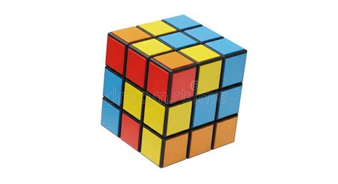 Colorful Cube Puzzle On White Background Challenging Cognition And