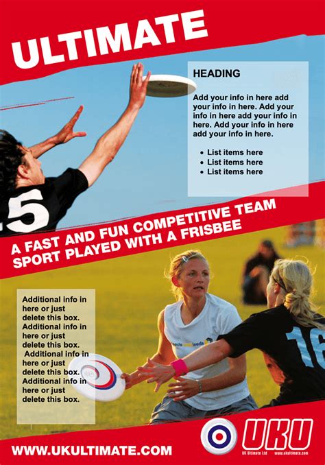 Ultimate Frisbee A3 Ultimate Poster Pe Scholar