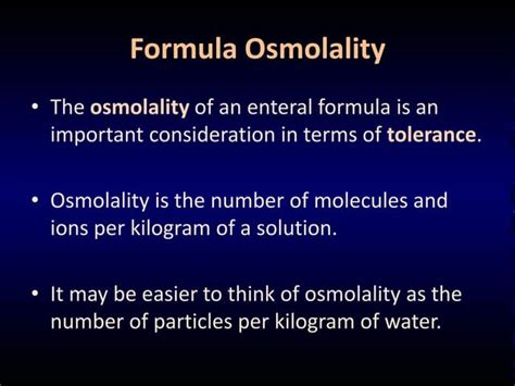 Formula Osmolality And Nutritional Needs Pdf Digestive Disorders
