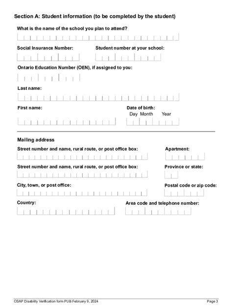 Fillable Online Disability Verification Form R Osap Fax Email Print Pdffiller