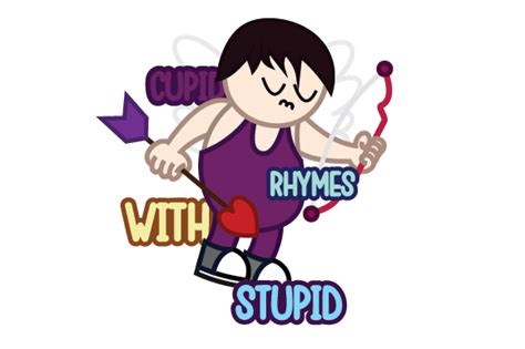 Emo Cupid Cupid Rhymes With Stupid Svg Cut File By Creative Fabrica