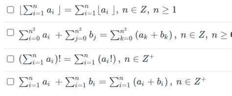 Solved I Will Rate And Like Choose Which Of The Summation