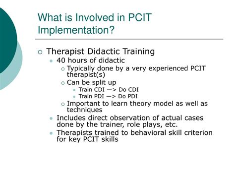 Ppt Implementing Pcit In Field Agency Settings By Mark Chaffin