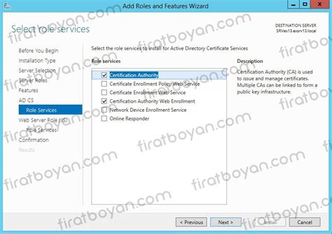 Windows Server 2012 R2de Certification Authority Ca Kurulumu