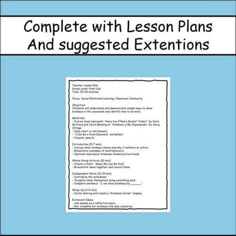 I Can Be A Kind Classmate Free Sel Lesson With Printable Worksheet