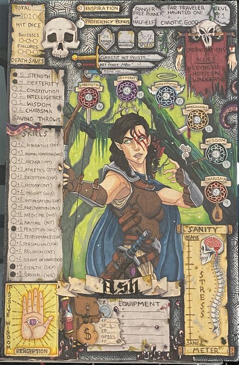 [oc] Colored Custom Character Sheet For Homebrew Trpg Album On Imgur