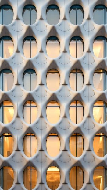 Premium Ai Image Facade Of A Patterned Building