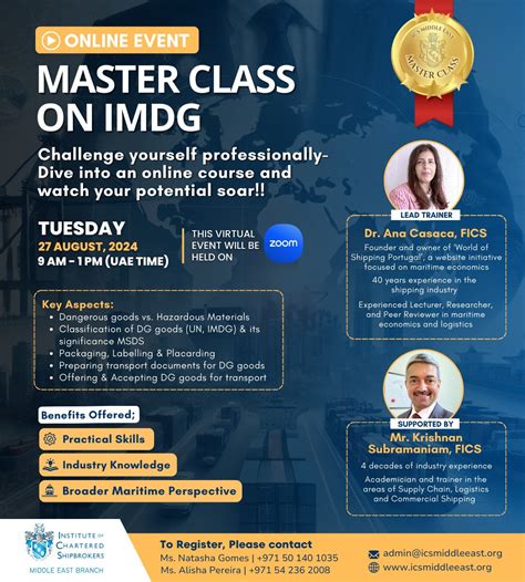 Master Class On Imdg Institute Of Charter