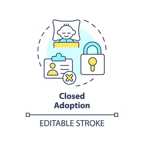 Closed Adoption Multi Color Concept Icon Private Adoption Process