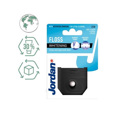 Jordan T S Whitening Floss Dantų Siūlas 25 M Gintarinė Vaistinė