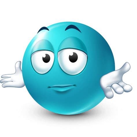 Shrug Blue Emoji