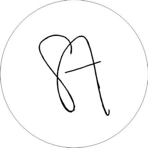 Small Initial Signature Round Stamp