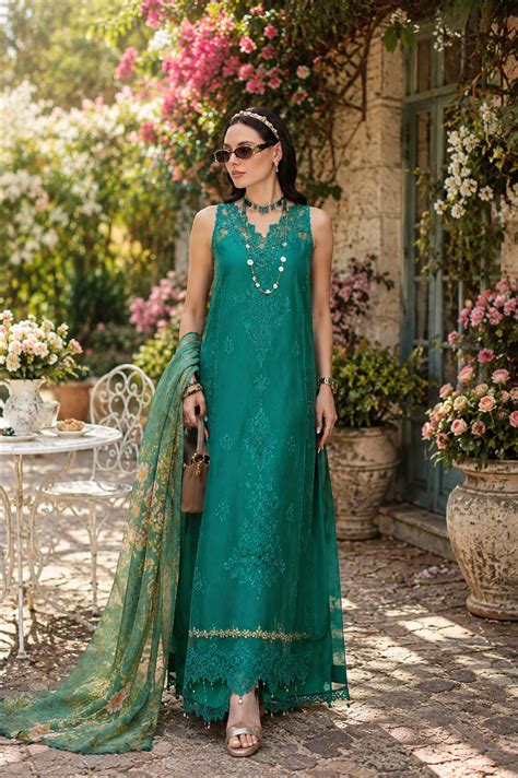 Noor By Saadia Asad Eid Luxe Printkhaas Unstitched 3pc Suit D 02 Peaco