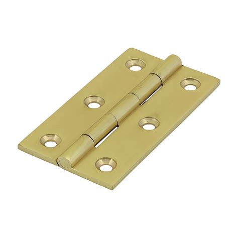 Timco Solid Drawn Hinge Solid Brass Polished Brass Size 64 X 35