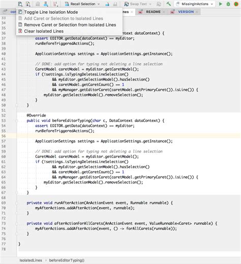 missing in actions intellij ides plugin marketplace