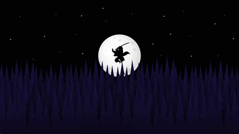 Download Tanjiro Kamado Jumping Moon Silhouette Wallpaper