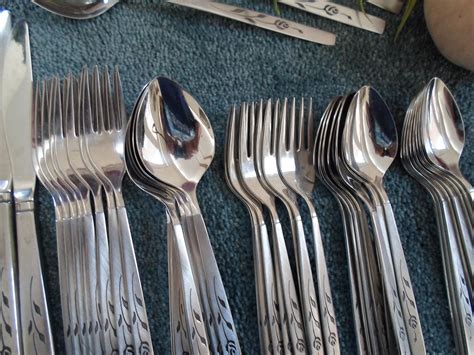 Capistrano Oneida Oneidacraft Deluxe Usa 188 Stainless Flatware 53pc Set Service Excellent Used