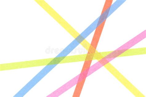 Abstract Colorful Lines Craft Tape On White Background Triangle Line