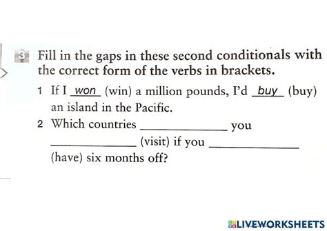Interki Unit 6 Conditionals Online Exercise For Live Worksheets