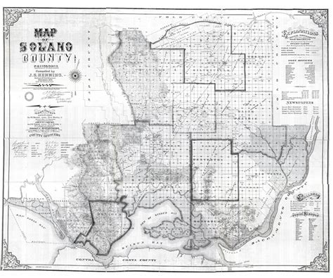 1872 Map Of Solano County California Etsy