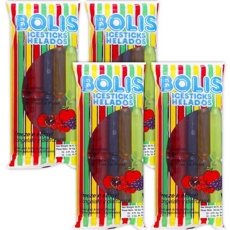 Bolis Freezer Pops 4 Packs Of Frozen Ice Pops In Assorted Fruit