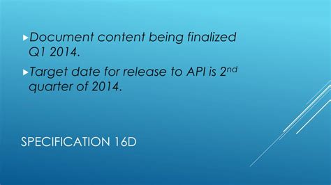 Ppt Api Sc 16 Task Group For Specification 16d Powerpoint
