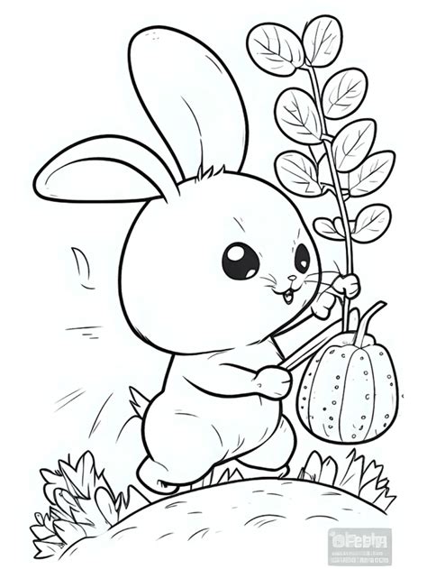 涂色素材‖兔子